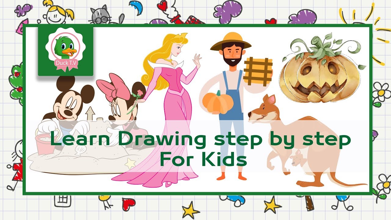Learn step by step cute Drawing for kids - YouTube