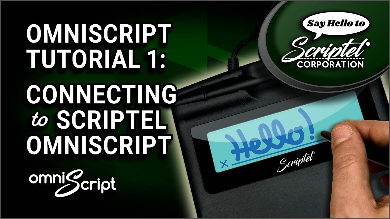 Scriptel Omniscript Tutorial 01 Connecting To Scriptel Omniscript Youtube 4166