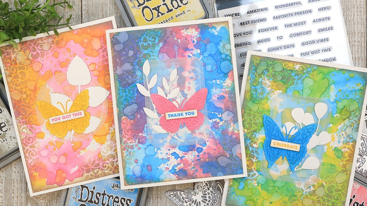 3 DIFFERENT Cards ONLY Using 3 Oxides! | Scrapbook.com - YouTube