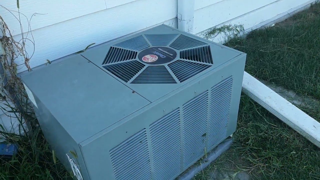 2003 Stamped Octagon Rheem Classic Air Conditioner Starting Up - YouTube