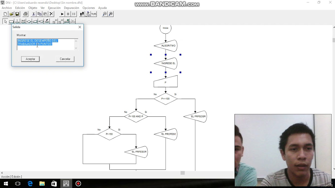 ALGORITMO PARA DETERMINAR EL MONTO DE BONO DE UN PROFESOR(ejemplo de dfd) - YouTube