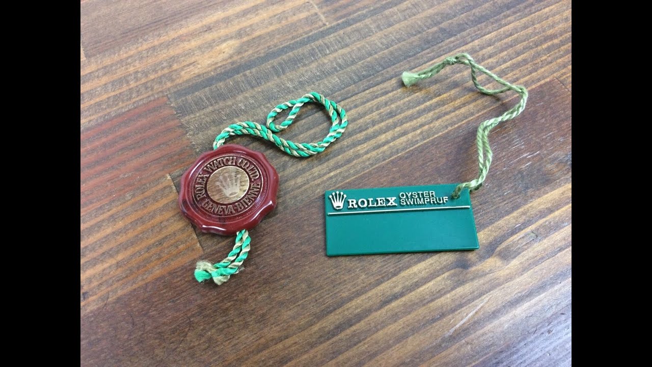 Rolex Submariner 16613 Swimpruf Hang Tag & Chronometer Hang Tag - YouTube