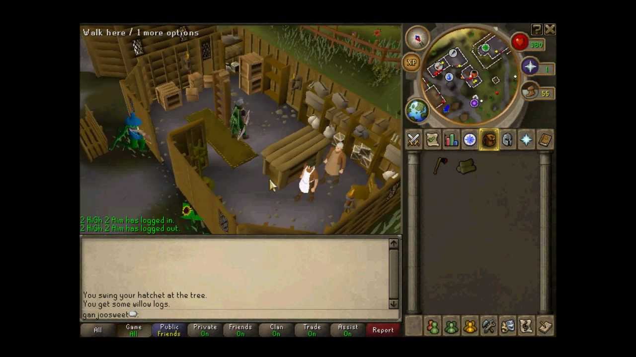 runescape where to cut willow tree f2p - YouTube