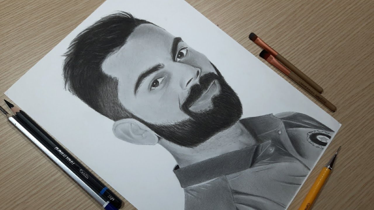 Drawing Virat Kohli || Indian Cricket Team Captain - YouTube