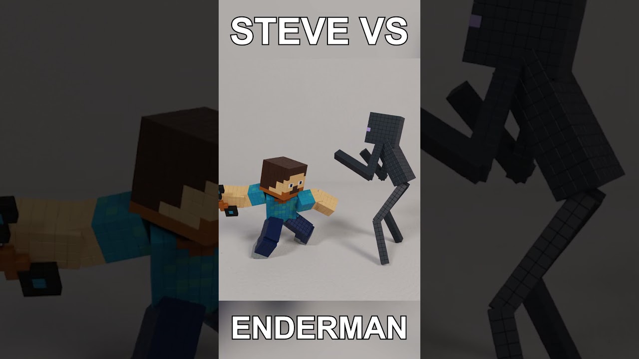 Enderman Vs Steve Series 2 Minecraft Steve In Dimond Armor AND Series