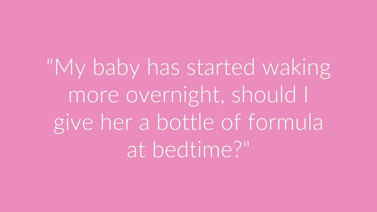 Should I give my BF baby formula at bedtime? - YouTube