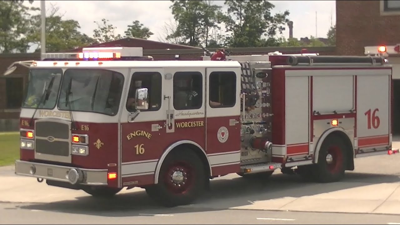 Worcester Engine 16 Responding - YouTube