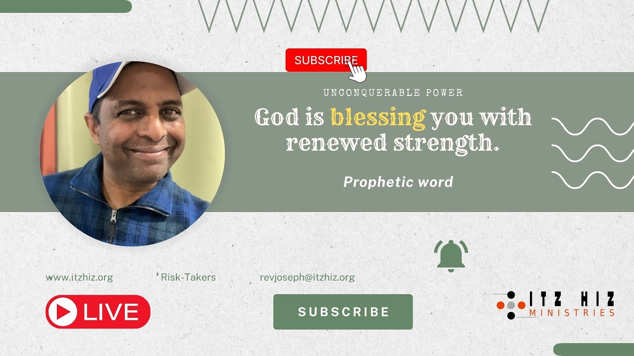God is blessing you with renewed strength.| Arul Joseph |Prophetic ...