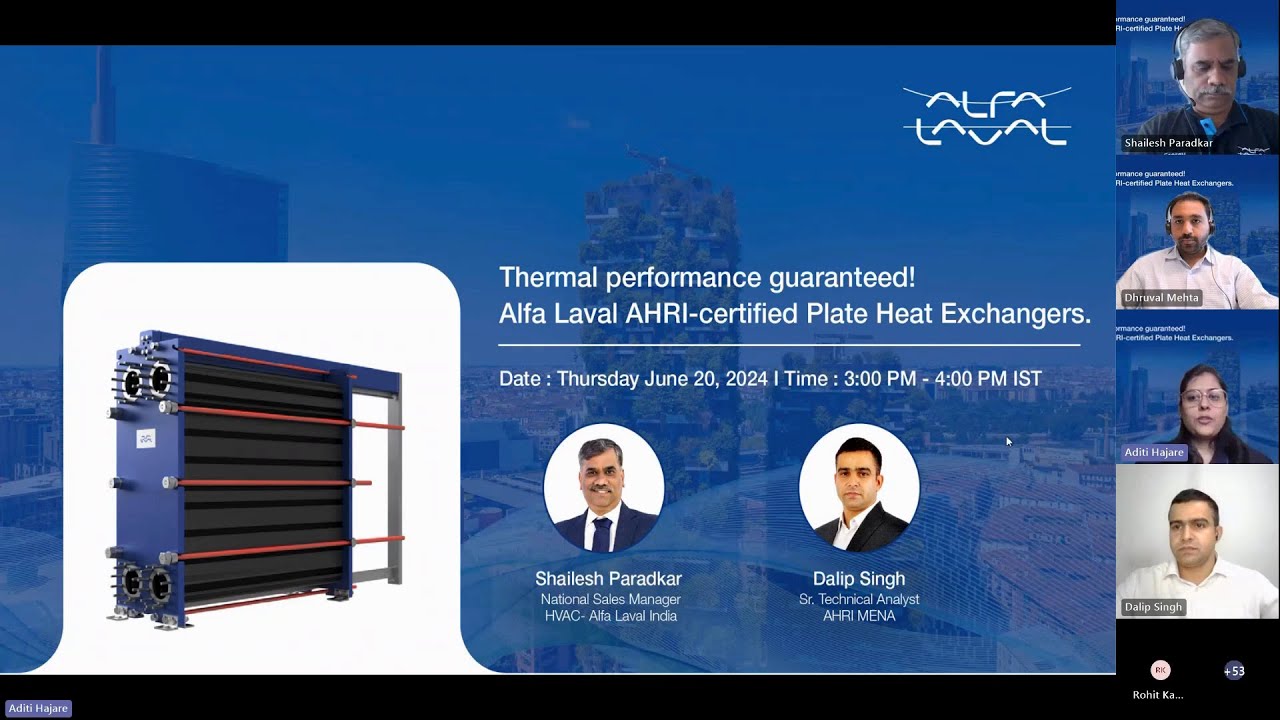 Webinar: Thermal performance guaranteed! Alfa Laval AHRI certified ...