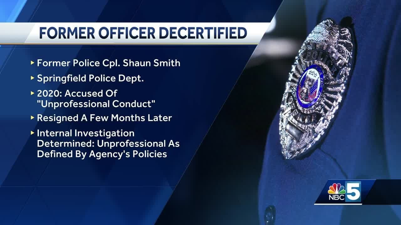 Former Vermont police officer decertified - YouTube