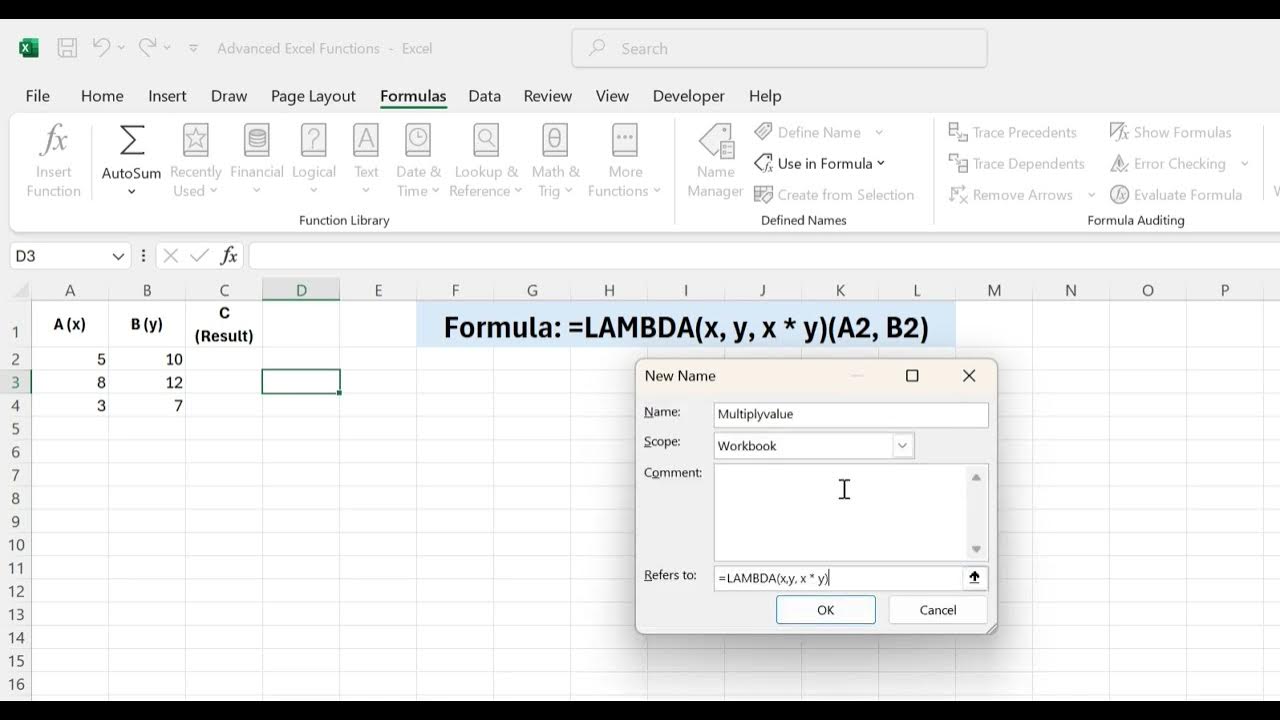 Lambda function #excel #dataanalysis #exceltips #education #datascience ...