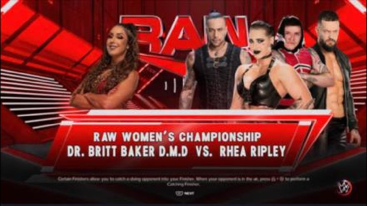 WWE2K23 FULL⭐⭐⭐MATCH- DR BRITT BAKER VS RHEA RIPLEY - YouTube