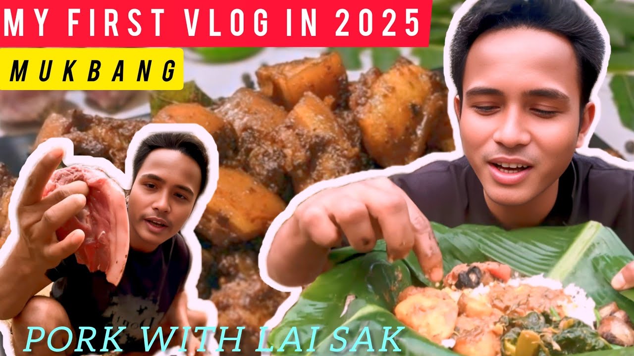 pork with lai sak || mukbang (Ep-1) || first vlog in 2025 🙏 - YouTube
