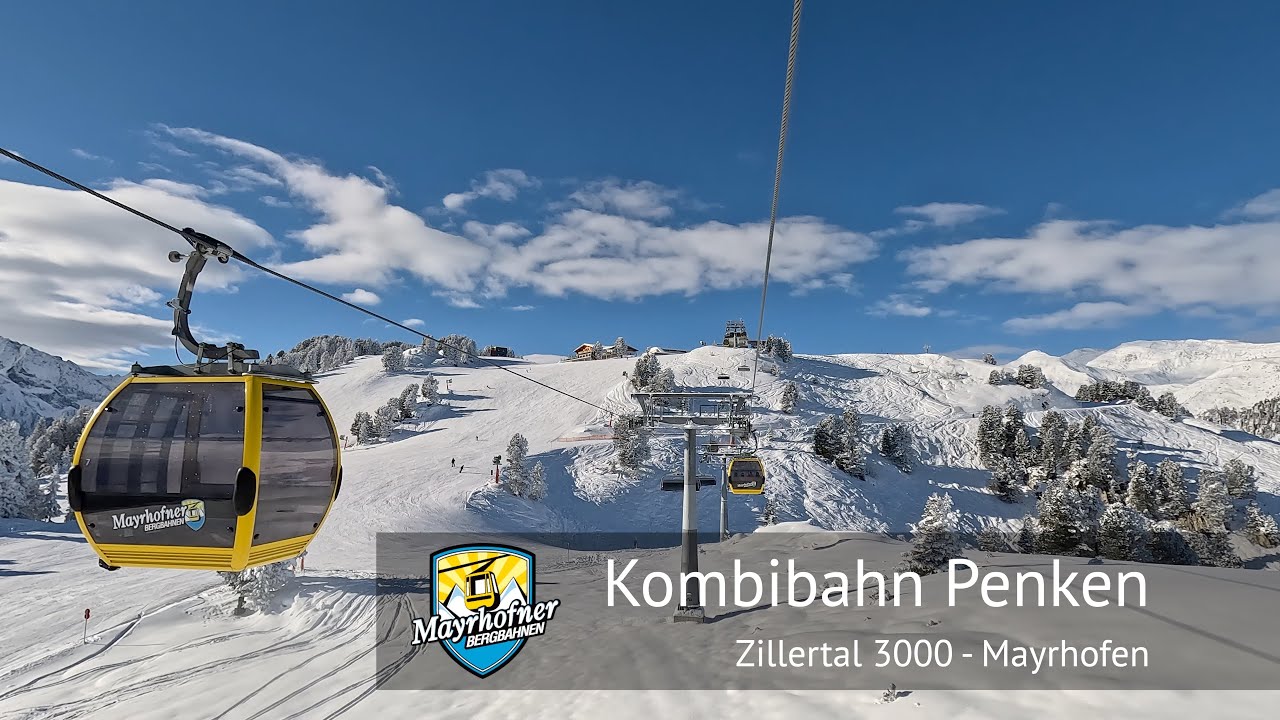 Kombibahn Penken (Winter) Full Ride - Mayrhofen | Built by Doppelmayr ...