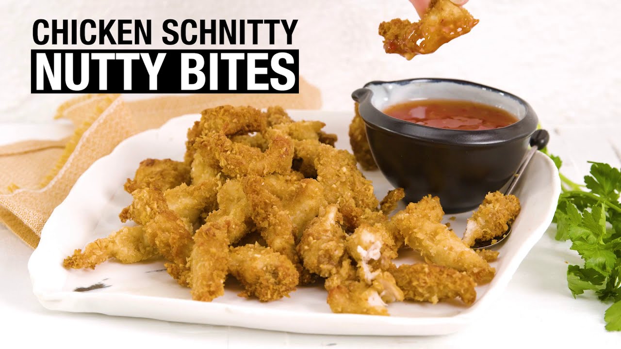 Chicken Schnitty Nutty Bites - YouTube