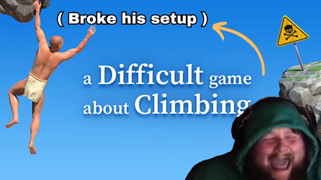 Caseoh Breaks His Setup While Playing A Difficult Game About Climbing ...