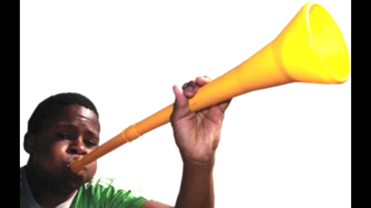 The beautiful sound of a vuvuzela (or a swarm of bees, I can't tell ...