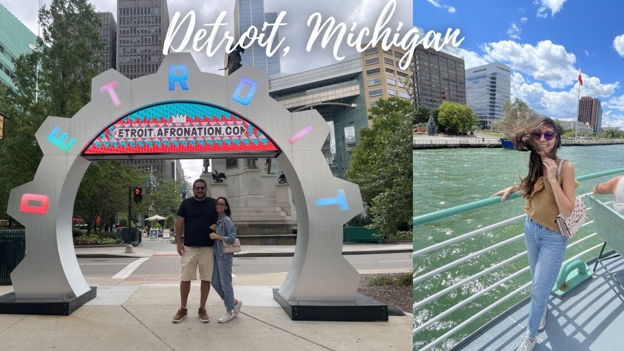 Visitando Detroit en un día y conocemos la frontera con Canada 🇺🇸🇨🇦 ...