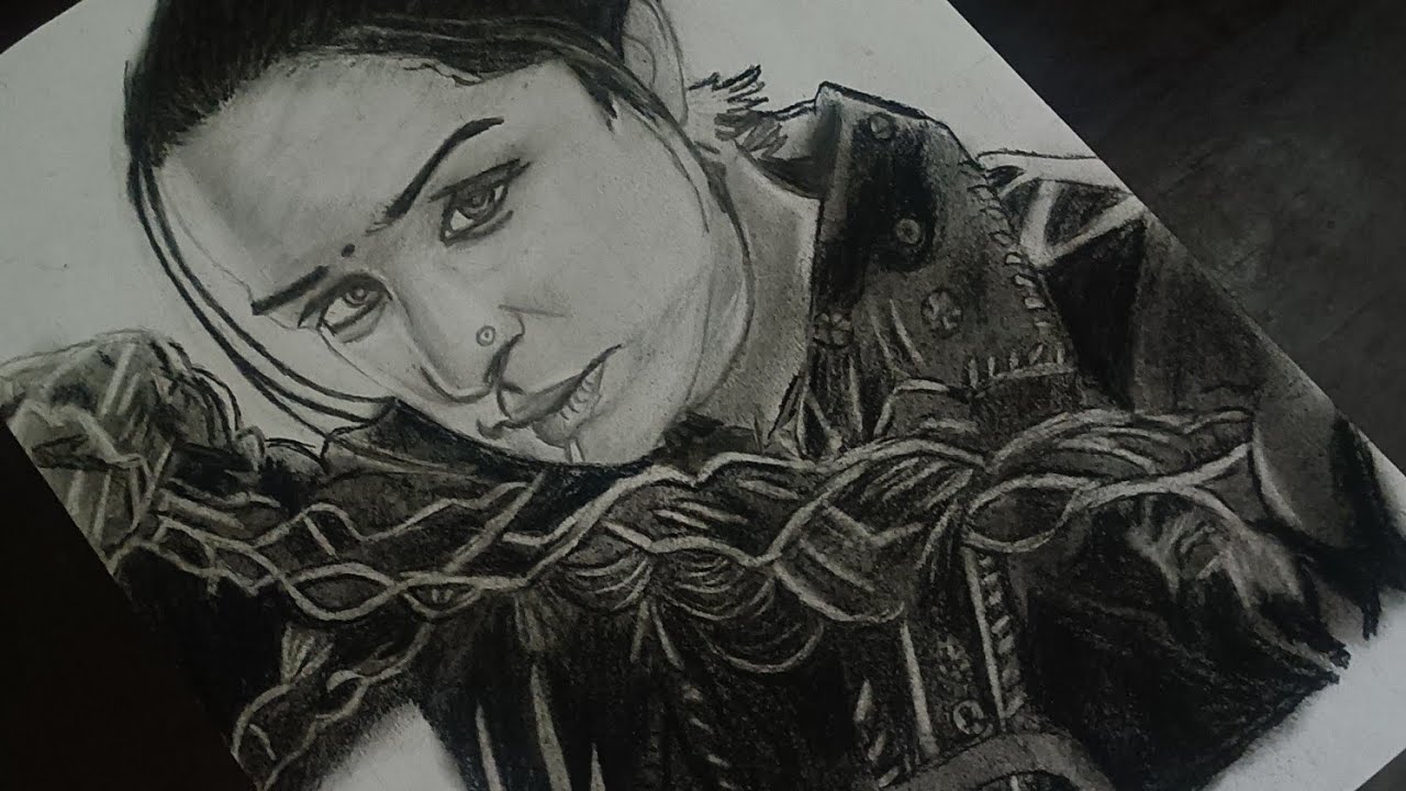 Drawing Shraddha Kapoor ️ From Stree 2 Movie Time Lapse Video - YouTube