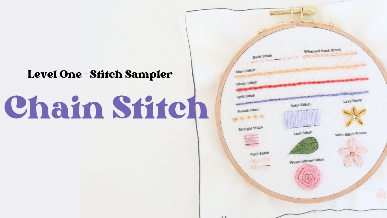 Chain Stitch Embroidery Video Tutorial - YouTube
