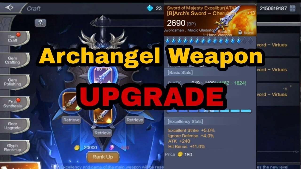 HOW TO UPGRADE ARCHANGEL WEAPON MU 2 || Archangel MU 2 || MU ORIGIN 2 ...