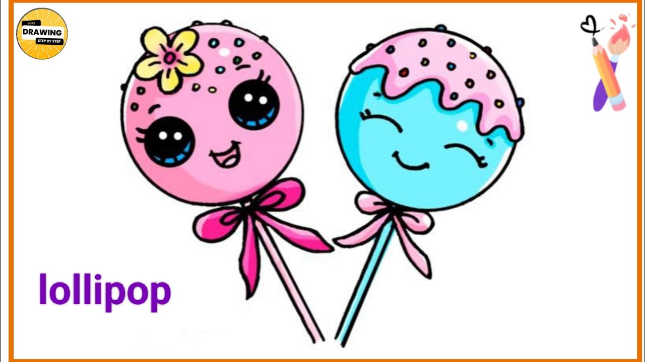 Lollipop drawing for kids #drawing from circle ⭕#how to draw lollipop # ...