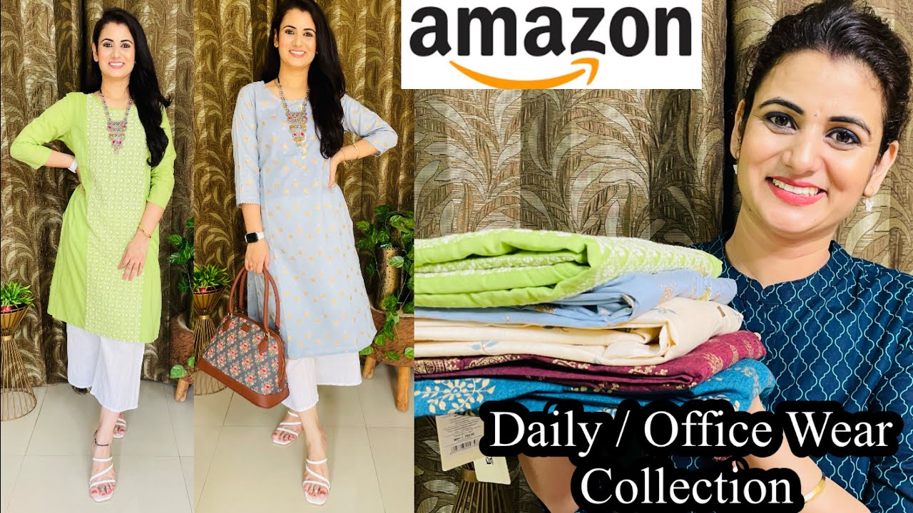 Daily & Office Wear Amazon Kurta Haul👗Summer Special Outfits👗Cotton ...