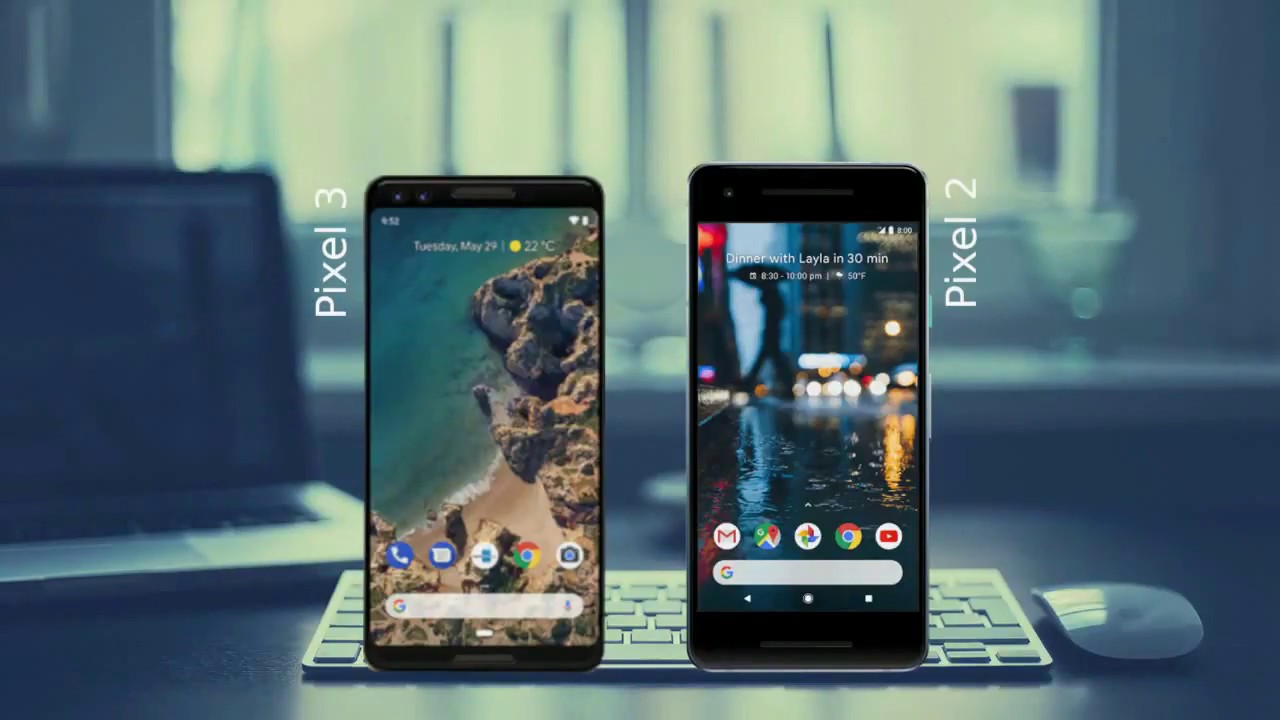 Pixel 3 vs Pixel 2 Size Comparison - YouTube