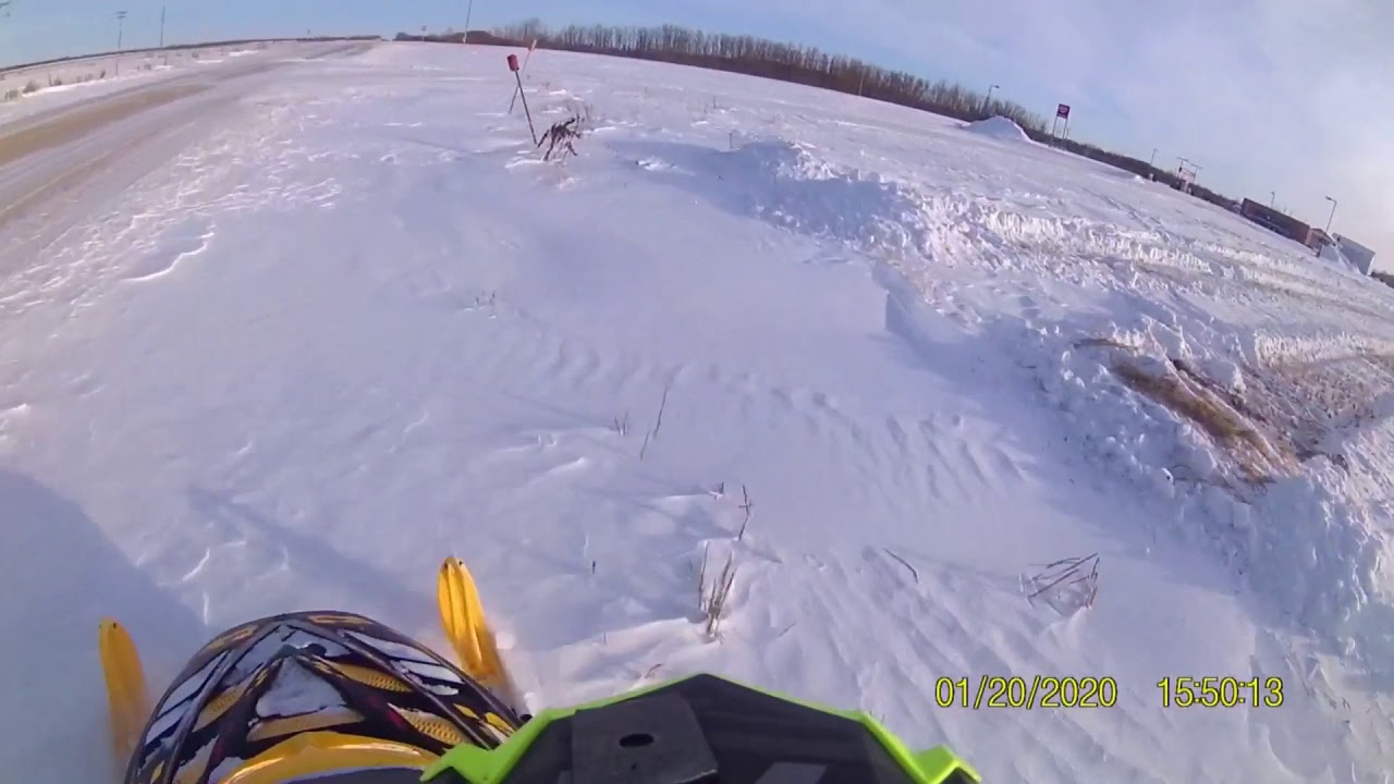 Ditch banging - 2002 ski doo mxz 500 - YouTube