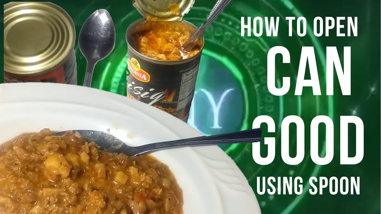 How to open can good using spoon - YouTube