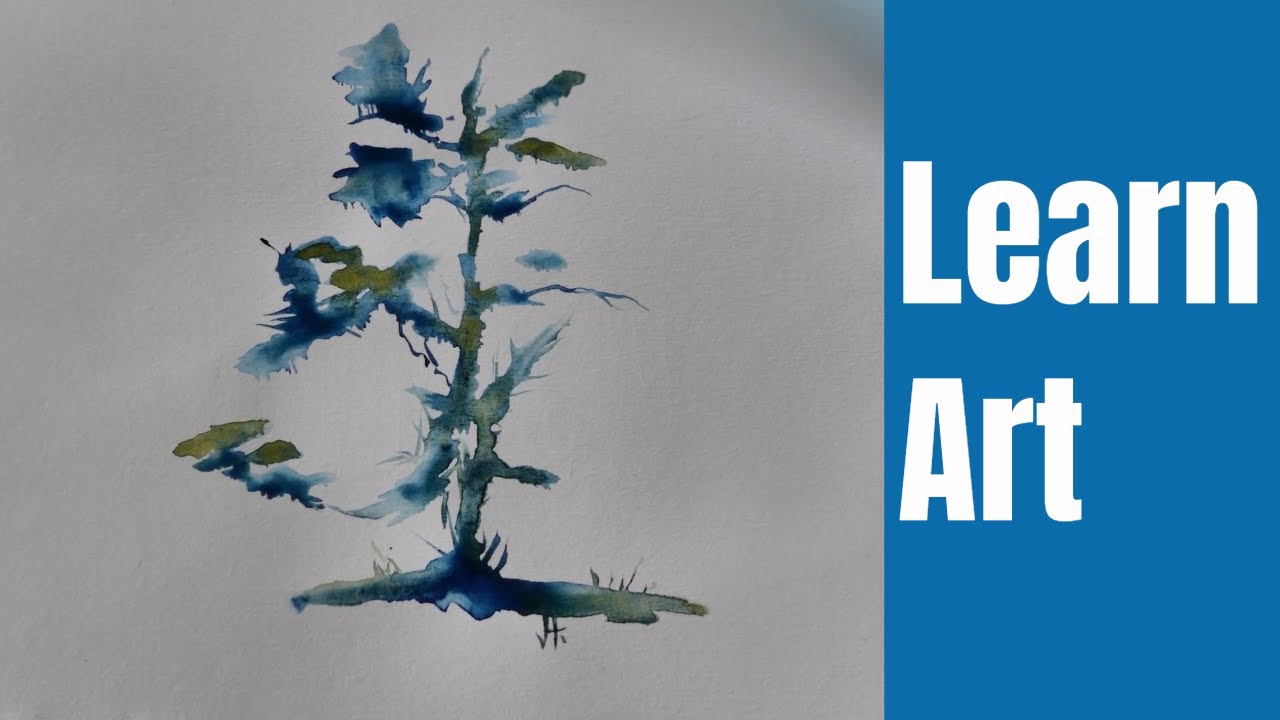 Watercolor Tutorial for You / Wet on Wet Abstract Tree Painting / Learn ...