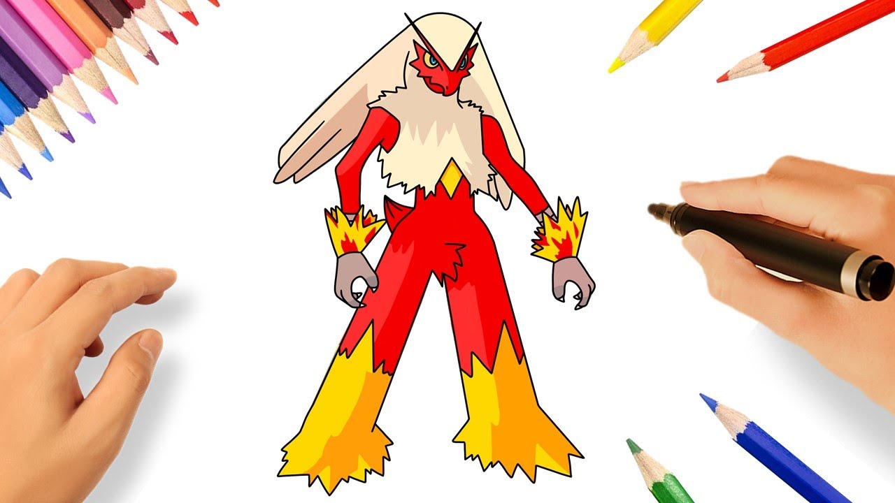 HOW TO DRAW BLAZIKEN STEP BY STEP | POKÉMON - YouTube
