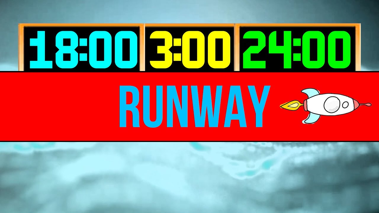 BCG 18 Minutes Countdown (Plane Runway in 18 Hours Service 0600-2400 ...