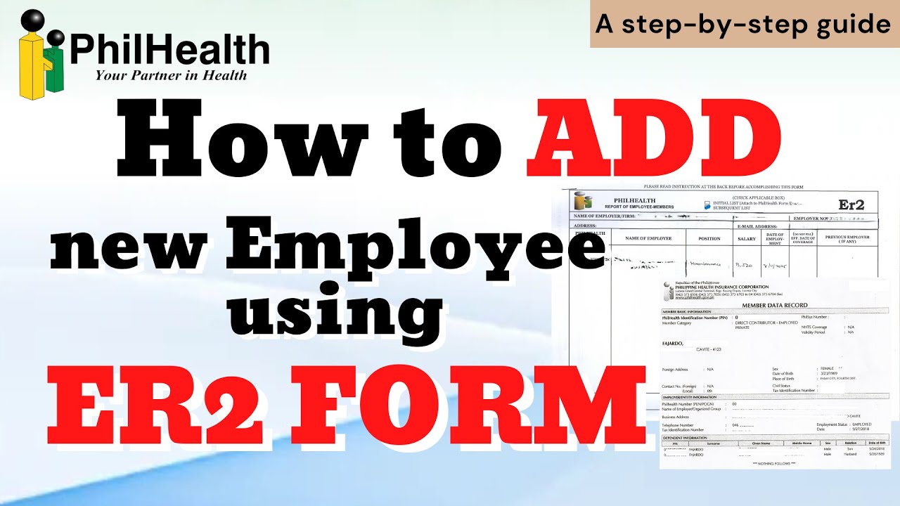 PhilHealth | How to Add a New Employee to PhilHealth Using ER2 Form ...