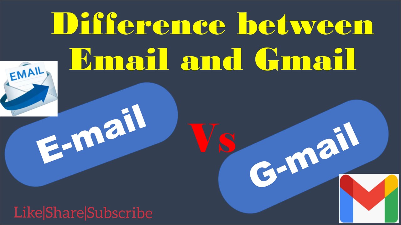 Difference b/w email and gmail | Email | Gmail | ईमेल और जीमेल मे अंतर ...