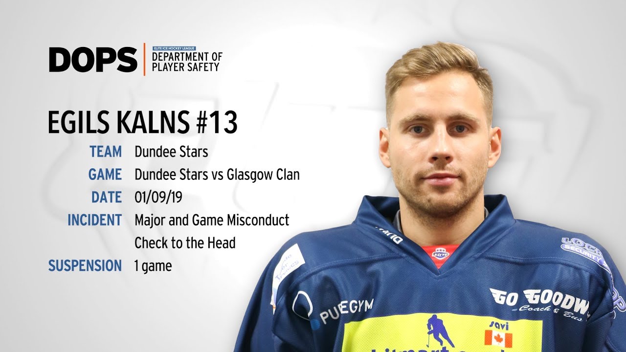 Elite League Department of Player Safety - Egils Kalns - YouTube