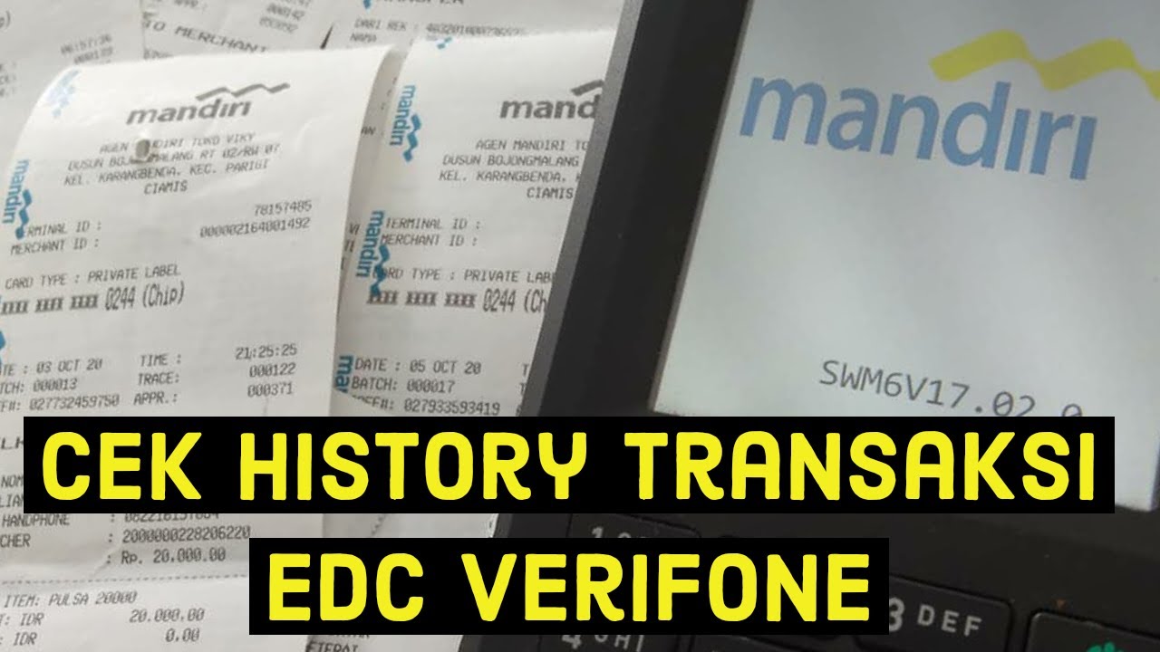 Cara cek total transaksi EDC Mandiri - YouTube