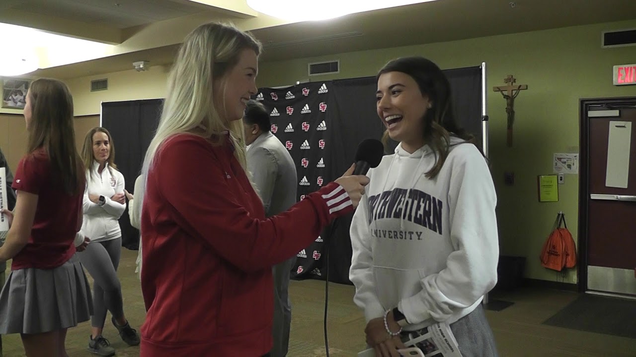 TroubieTV's Peyton Spellacy interviews Northwestern signee Sophie DeBenedetti - YouTube