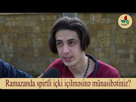 İnsanların Ramazan ayı ərzində spirtli içki içməsinə münasibəti.[[