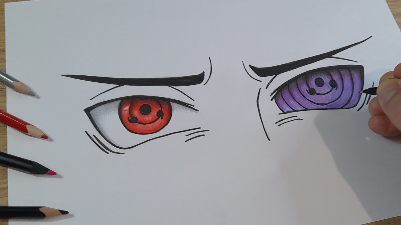 COMO DESENHAR MANGEKYOU SHARINGAN E RINNEGAN ANIME NARUTO - YouTube