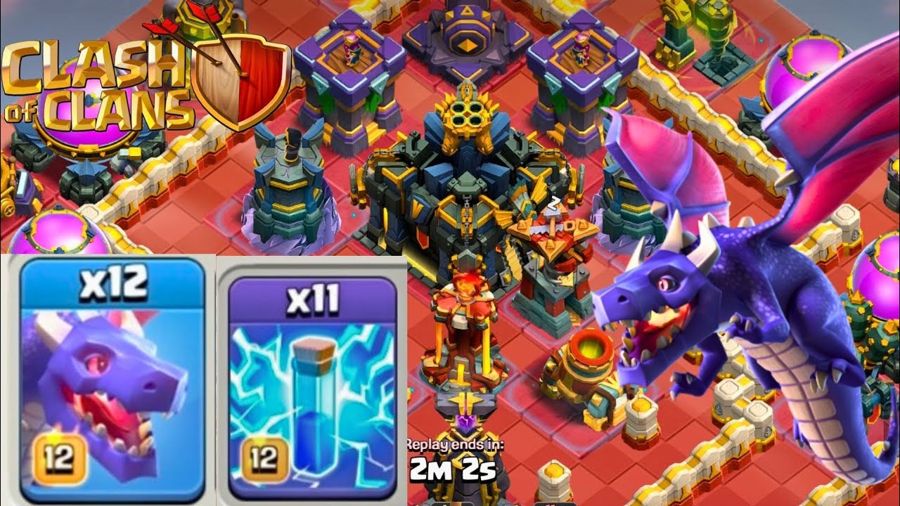 Max TH17 Dragons! The Best TH17 Attack Strategy(Clash Of Clan)#coc ...