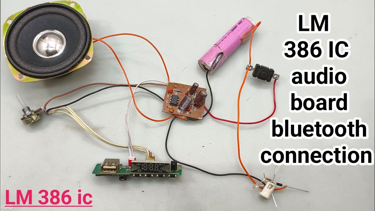 LM 386 IC ऑडियो बोर्ड के कनेक्शन करना सीखें हिंदी में 🔥 LM 386 ic audio ...