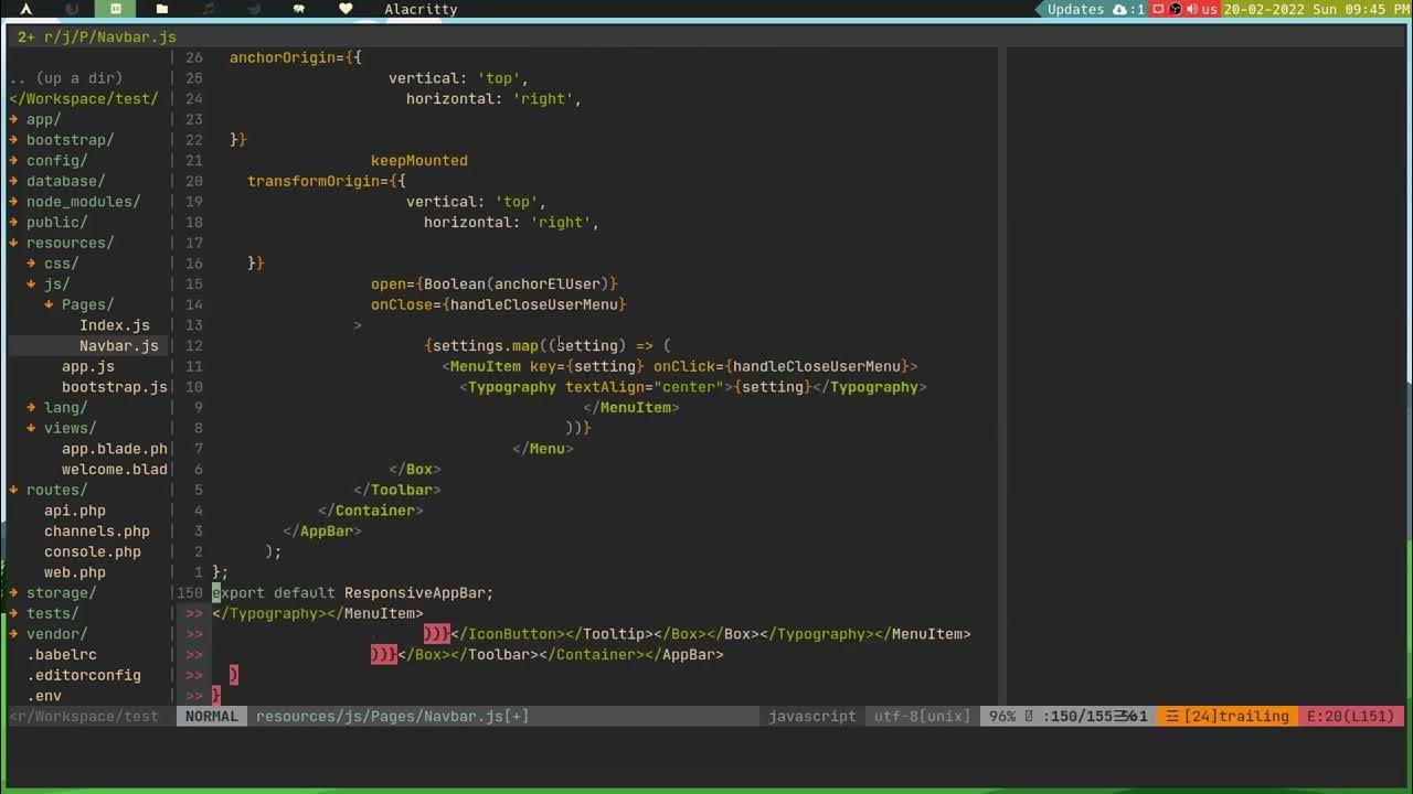 Default Layout con Inertia + React en Laravel - YouTube