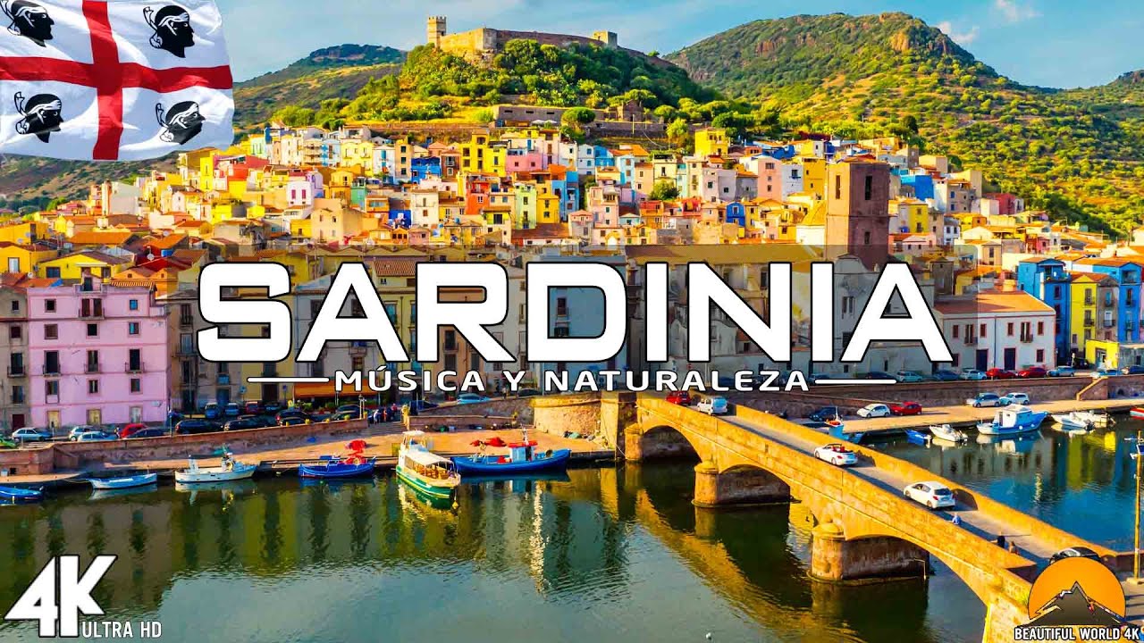 VOLANDO SOBRE SARDINIA 4K | Increíble paisaje natural hermoso con ...