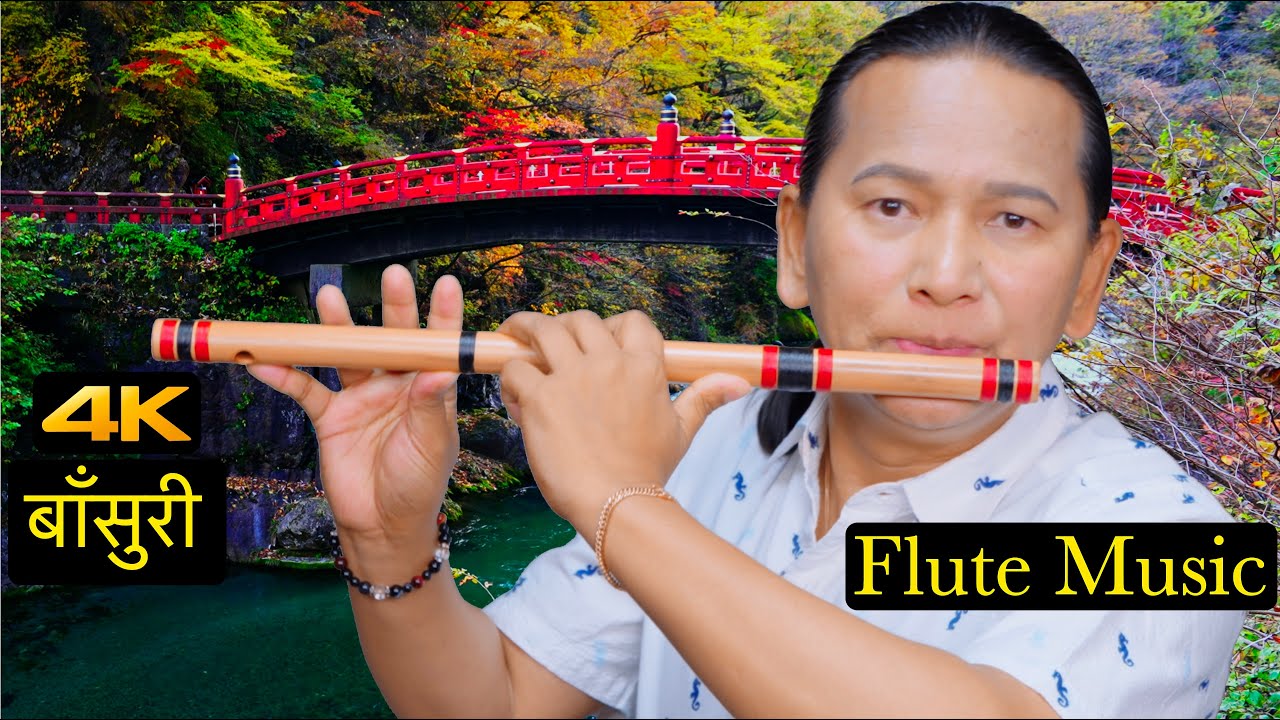 Morning Flute Music | Basuri Ko Dhun | Bansuri Music | Natural River ...