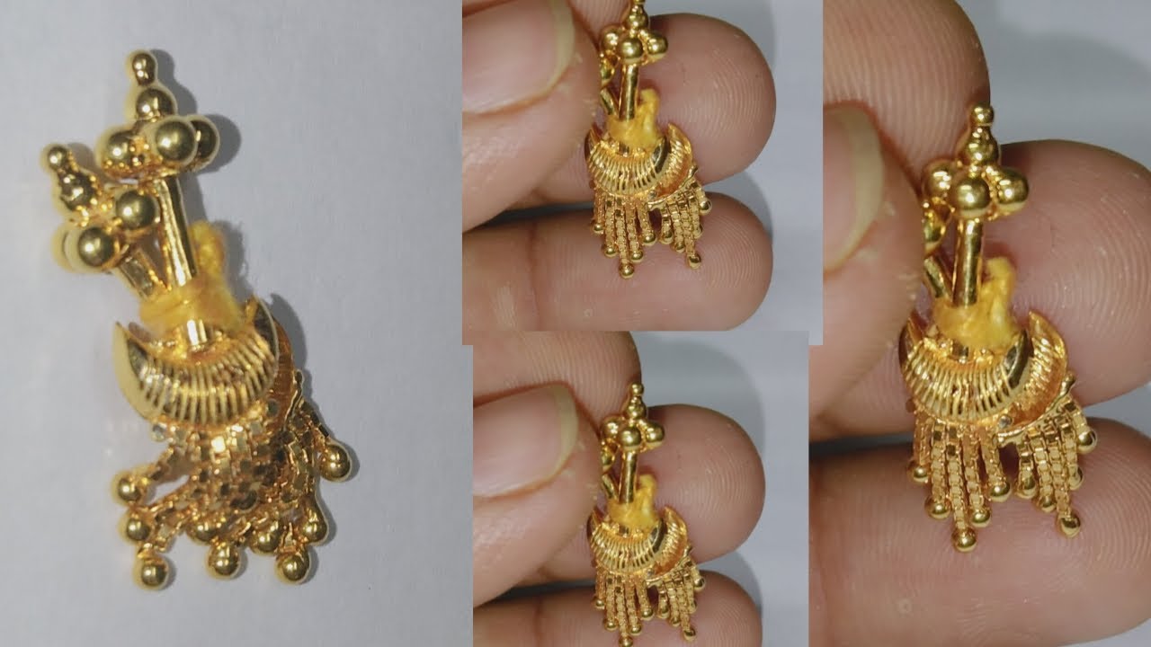 सोन्यांची बुगड़िंची डिजाइन😍Gold Bugdi Design Lightweight😍weight😍सोने कि ...