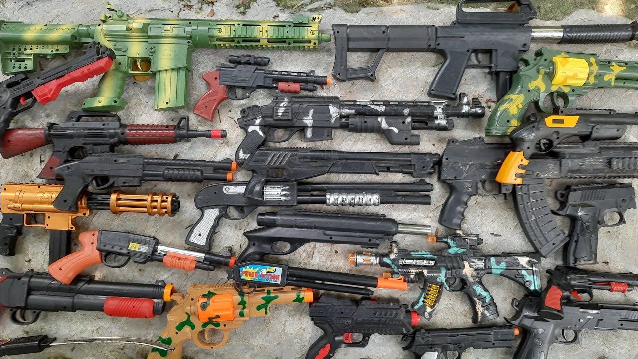 Collecting 7 Sniper Rifles and AK47 Guns Super Machine Gun Spider-Man ...