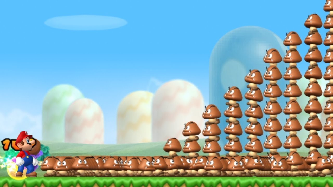 Can Mario Beat 999 Goombas in New Super Mario Bros. Wii ? - YouTube