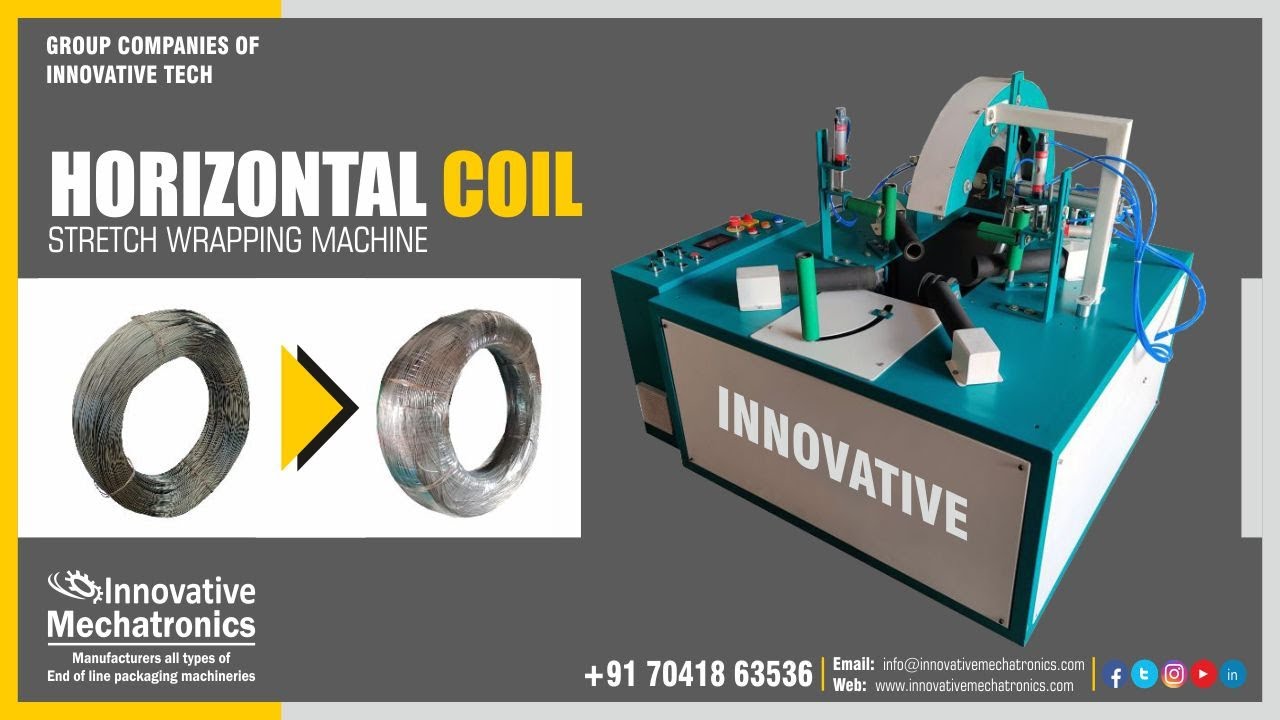 Horizontal coil stretch wrapping machine | horizontal coil wrapper ...