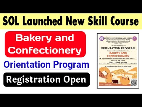 DU SOL Orientation Program for Bakery and Confectionery Course 2024 ...